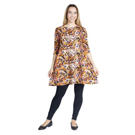 Abstract Convergence Art Long Tunic Svaha Usa