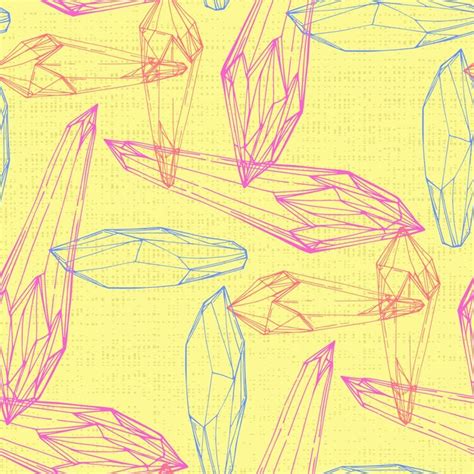 Premium Vector Crystal Seamless Pattern