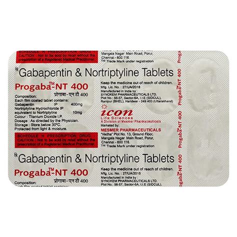 Buy Progaba Nt 400mg Tablet 10s Online At Upto 25 Off Netmeds