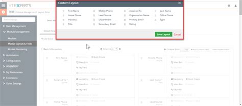 Multi Columns Blocks Vtiger Experts