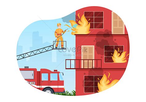 소방서 또는 소방관 그림 일러스트 무료 다운로드 Lovepik