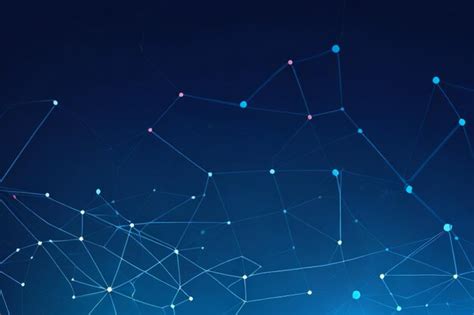 Premium Photo Abstract Molecule Structure On Dark Blue Color