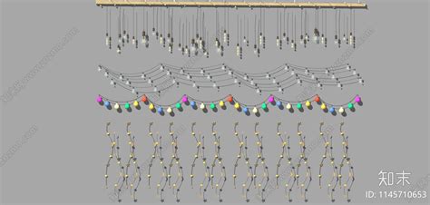 现代星星灯su模型下载【id1145710653】知末su模型网