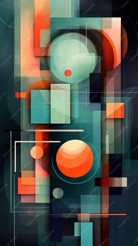 Premium Ai Image Contemporary Abstract Composition With Intersecting Planes And Bold Color