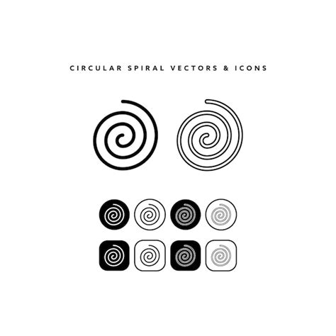 Premium Vector Circular Spiral Icons