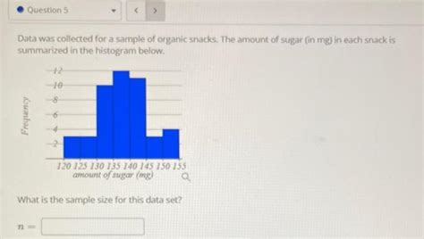 solved question 5 data was collected for a sample of