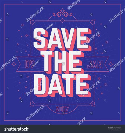 Save Date Design Stock Vector Royalty Free 452498929 Shutterstock