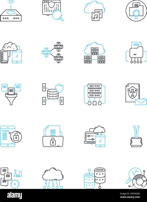 Marketing Accounting Linear Icons Set Analytics Budgeting Reporting Roi Forecasting