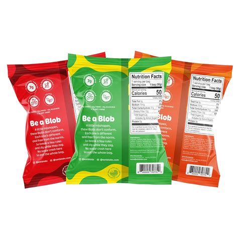 Blobs Gummy Candy Low Sugar Healthy Gummies Low Net Carb Low Calorie No Sugar Alcohols