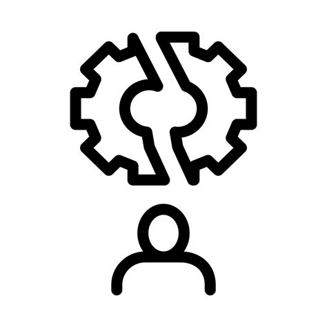 Broken Gear Man Icon Vector Outline Illustration 17604912 Vector Art At