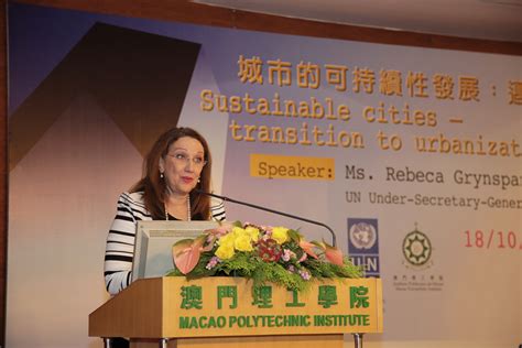 Rebeca Grynspan Talks Sustainable Urban Development At Macao