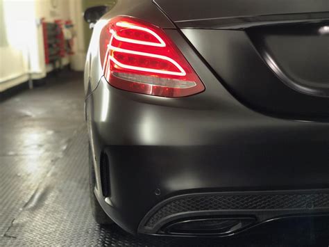 Satin Black Mercedes C Class