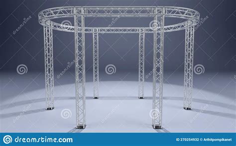 3d rendering of aluminum truss construction for display and exhibition business stock