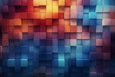 Premium AI Image Colorful Abstract Background With Cubes