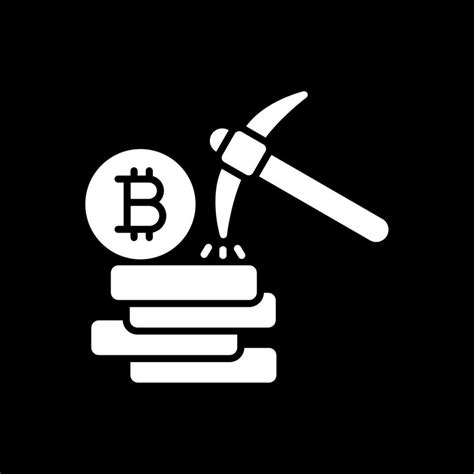 Bitcoin Mining Glyph Inverted Icon Design 43916188 Vector Art At Vecteezy