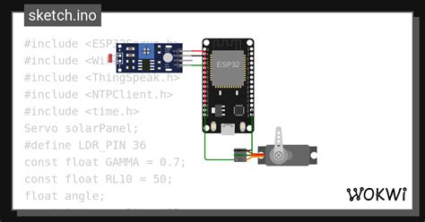 Smart Solar Panel Wokwi Esp32 Stm32 Arduino Simulator