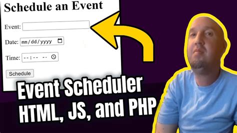 Event Scheduler App With HTML JavaScript PHP Tutorial YouTube