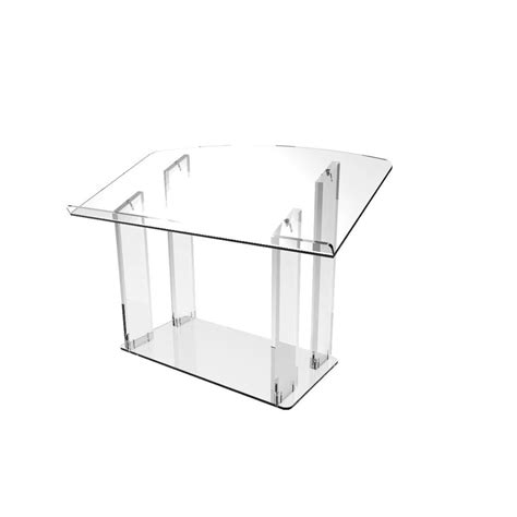 Fixturedisplays Tabletop Acrylic Plexiglass Podium Pulpit Lectern Clear