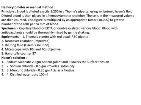 Hb Estimation And Rbc Count Ppt