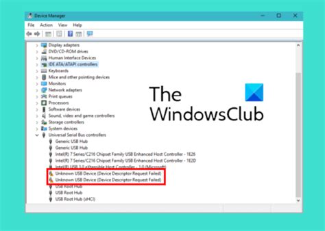 Unknown USB Device Descriptor Request Failed On Windows