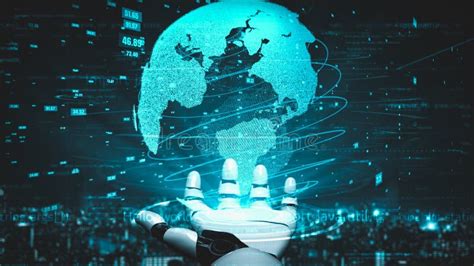 Futuristic Robot Artificial Intelligence Enlightening Ai Technology