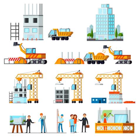 Набор для строительства небоскребов Бесплатно векторы