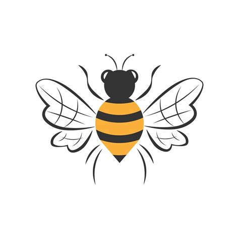 Honey Bee Icon Bumblebee Honey Making Concept Vector Illustration