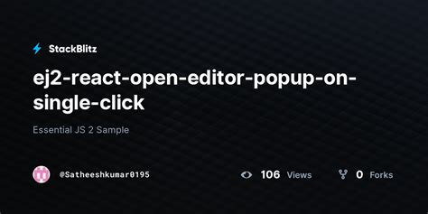 Ej2 React Open Editor Popup On Single Click Stackblitz
