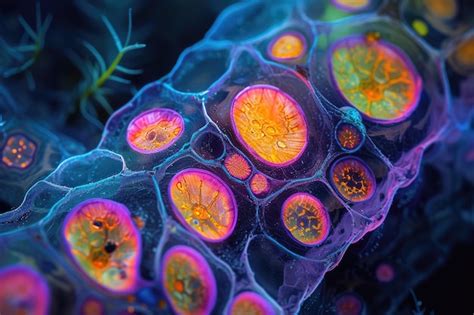Premium Photo Plant Cells Viewed Via A Microscope Generative Ai