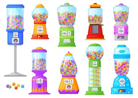 Premium Vector Bubblegum Machines Gumball Machine Bubble Gum