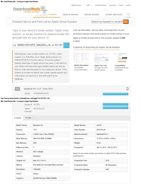 Apple Serial Lookup And Parts Finder Pdf Personal Computers Mobile