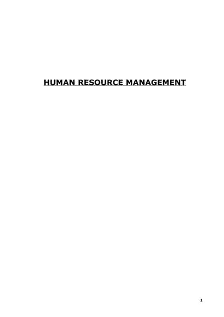 Assignment On Human Resource Management Pdf Human Resources Business