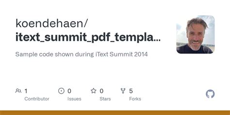 Github Koendehaenitextsummitpdftemplates Sample Code Shown During Itext Summit 2014