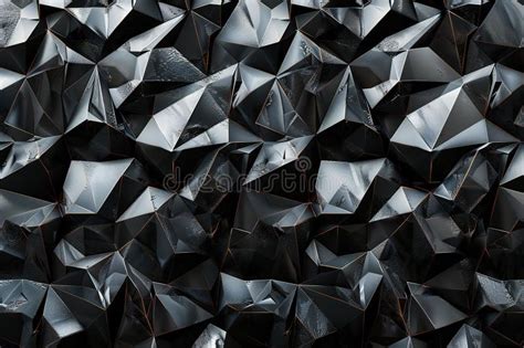 Abstract Black Low Poly Background With Geometric Shapes And Forms High Resolution Photography