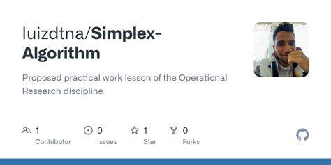 Github Luizdtnasimplex Algorithm Proposed Practical Work Lesson Of