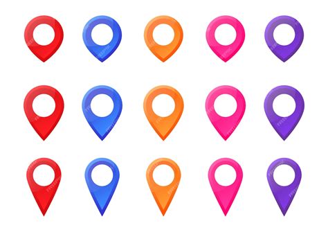 Premium Vector Set Colorful Map Pointer Location Pin Icon Marker