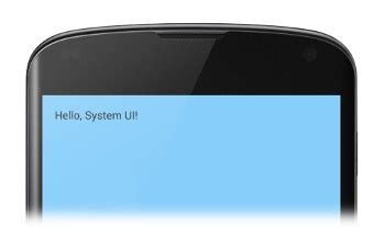 Hiding The Status Bar Android Developers