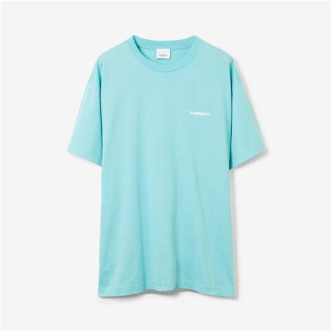 Burberry Ice Cream Print Cotton T Shirt Bright Topaz Blue Editorialist