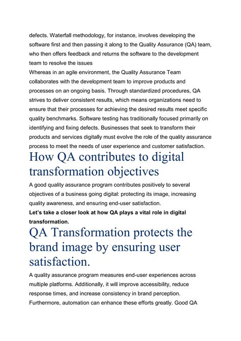 why is qa transformation vital for digital transformation pdf