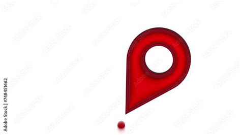 location map pin pointer on gps map tracker animation appearing