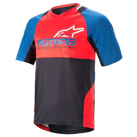 Alpinestars Drop 80 Short Sleeve Jersey S Mid Blue Bright Red