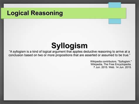 Logical Reasoning Definition