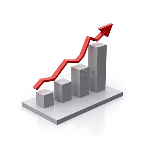 An Isometric Depicting Of Colorful Bar Chart And Arrow Stock Illustration Illustration Of