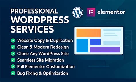 redesign clone or fix your wordpress website using elementor pro by