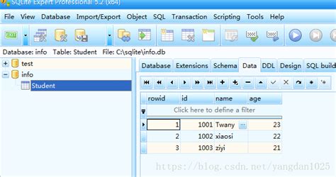 sqlite基础学习（2）——创建新的数据库并用sqlite expert professional 查看 sqlite expert