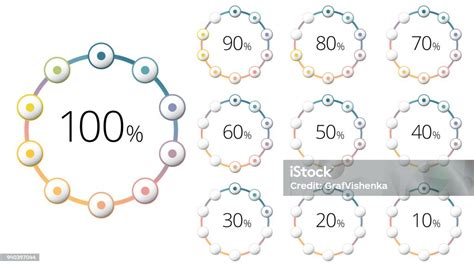 다채로운 세그먼트 비율 원형 다이어그램입니다 순환 기업 Infograph 요소입니다 회사 프레 젠 테이 션 슬라이드 템플릿입니다