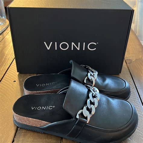Vionic Shoes Vionic Comfort Brand Black Mules Worn Once Super