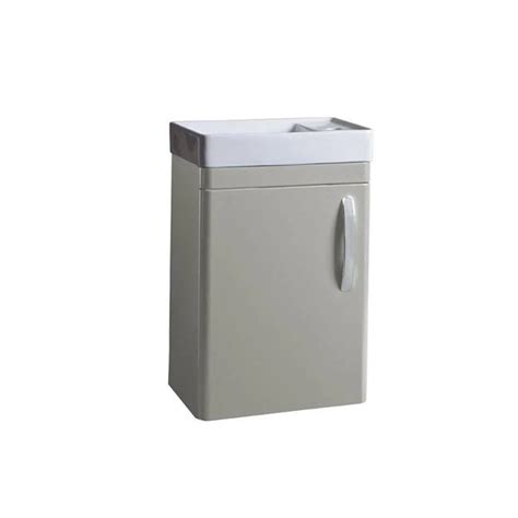 Tavistock Compass 450mm Wall Hung Cloakroom Unit Gloss Light Grey