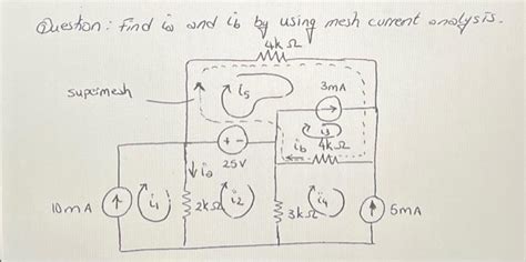 Solved Question Find iω and ib by using mesh current Chegg