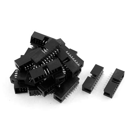 Uxcell 24pcs 2x8 16 Pin Straight Box Header Connector Idc